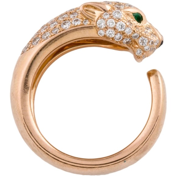 Cartier | Jewelry | Cartier 8k Rose Gold Panthere 115tcw Diamonds And ...